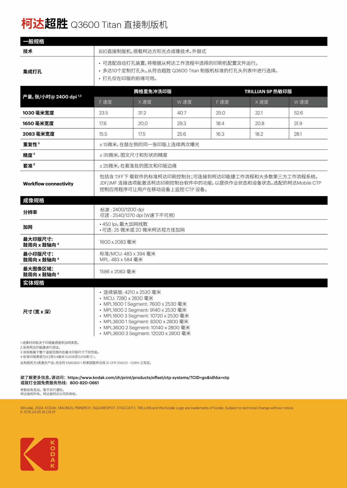KODAK 超胜 Q3600 Titan 直接制版机_科印印包圈